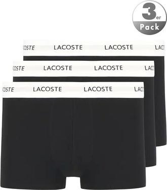 Lacoste Herren Trunks schwarz Baumwolle & Mix unifarben
