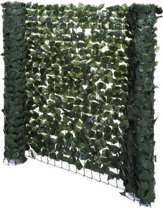 Hhg Balkonsichtschutz, Buchenhecke Sichtschutz Windschutz Verkleidung f&uuml;r Terrasse Zaun 300x150cm dunkel