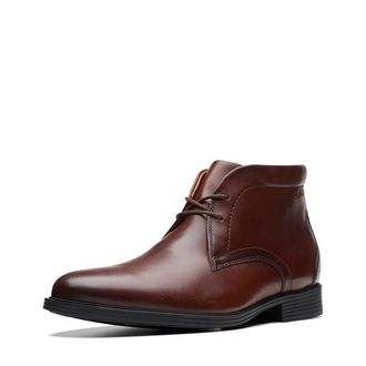 Clarks Whiddon Mid Bottes mi-longues classiques pour homme, Cuir dacajou, 45 EU