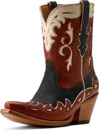 Ariat Womens Juanita X Toe Western Boots in Americana, B Medium Width, Size 36.5, by Ariat