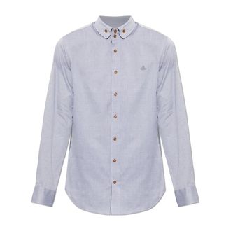 Vivienne Westwood Two Button Krall Hemd - - Shirts - Herren - Grau - 2XL