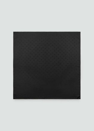 Mango Foulard jacquard pois noir - Femme - Taille unique - MANGO