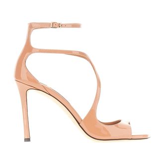 Jimmy Choo London Azia 95 Lack Sandale - - Shoes - Damen - Rosa - 40 EU