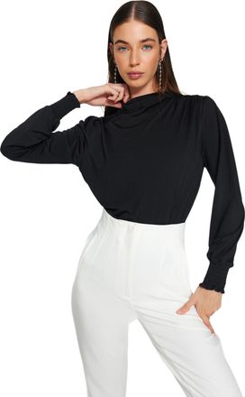 Trendyol Trendyol Womens Damen Gerade Lange &Auml;rmel Regul&auml;r Die Bluse Blouse, Black, 38