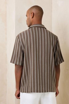 Next Poloshirt Kurz&auml;rmeliges Polohemd mit vertikalen Streifen (1-tlg)