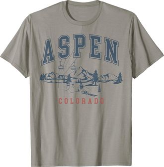 Trendy Apparel Aspen Colorado Skiiing Under Ski Lift T-Shirt