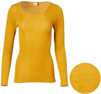 People Wear Organic Rundhalsshirt, Damen Wolle-Seide Langarmshirt