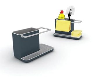 Joseph Joseph Plastique Caddy - Rangement/organiseur d&eacute;vier avec &eacute;gouttoir int&eacute;gr&eacute;, support pour &eacute;ponge, brosse, liquide vaisselle, et lavette, d&eacute;montable, taille n