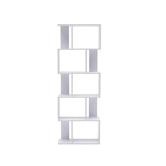 Mobili Rebecca Etagere a Livres pour Salon, Bibliotheque Blanc pour Chambre, 10 Niveaux Bois MDF, Moderne - Dimensions: 172,5 x 60 x 24 cm (HxLxL) - Art. RE4585