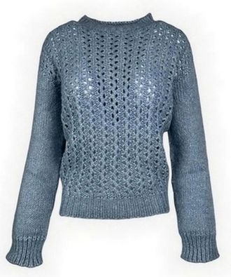 Dondup Femme, Pulls, Bleu, Taille: 38 FR Alpaca Sweater
