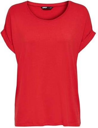 Only NOS ONLMOSTER S/S O-Neck Top Noos JRS T-Shirt, Rouge (High Risk Red High Risk Red), 40 (Taille Fabricant: Medium) Femme