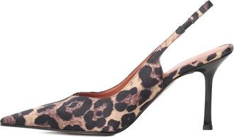 Giuliano Galiano Spitze Slingback-Pumps 90mm - Braun