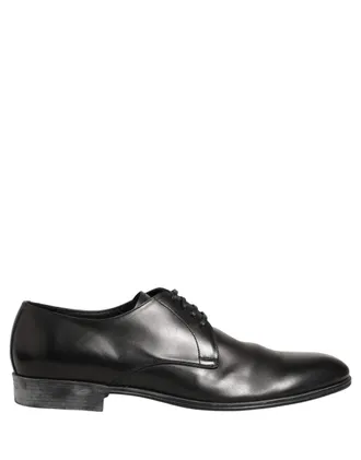 Dolce & Gabbana Lace-Up Calf Leather Derby - Black