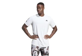 adidas Performance T-Shirt Club 3-Streifen weiss Herren