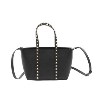 Valentino Garavani Femme, Sacs, Noir, Taille: ONE Size Sac Shopping Rockstud Petit Mod&egrave;le