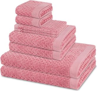 ROSS Harmony 8-teiliges Handtuch Set - 2 Wasch-, 2 G&auml;ste-, 2 Duscht&uuml;cher, 2 Handt&uuml;cher - Weicher Walkfrottee 520 g/m&sup2; aus 100% Baumwolle, hautfreundlich, s