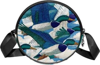 Generic Sac &agrave; bandouli&egrave;re rond pour femme, petit sac &agrave; bandouli&egrave;re avec fermeture &eacute;clair, bretelles r&eacute;glables, style d&eacute;contract&eacute;, pour femmes et filles