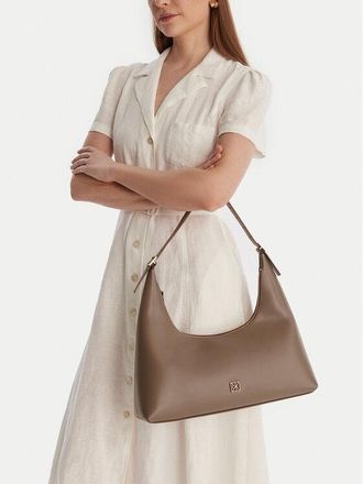 Calvin Klein Handtasche Emblem Hw Lthr Shoulder Bag LV04F3262G Beige