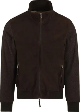 The Jack Leathers Veste en laine Dante - Homme - Vestes - Brun - Taille: L