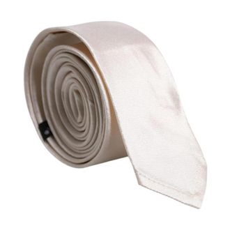 Dolce & Gabbana Luxuri&ouml;se wei&szlig;e Seidenkrawatte mit Logo - - Accessories - Herren - Wei&szlig; - ONE SIZE