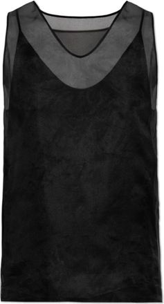 Ami Femme, Tops, Noir, Taille: 32 FR Haut en Soie Superpos&eacute;