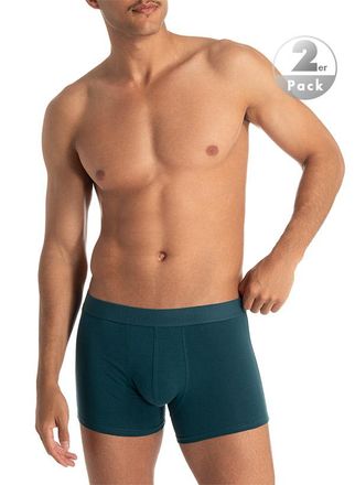 Bruno Banani Herren Trunks blau Baumwolle unifarben