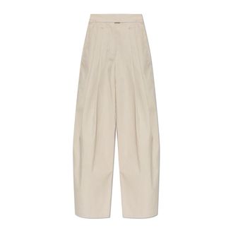 Emporio Armani Femme, Pantalons, Beige, Taille: 40 FR Pleated Pantalons