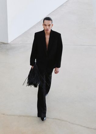 Mango Blazer de costume droit avec poches &agrave; rabat noir - Femme - XS - MANGO