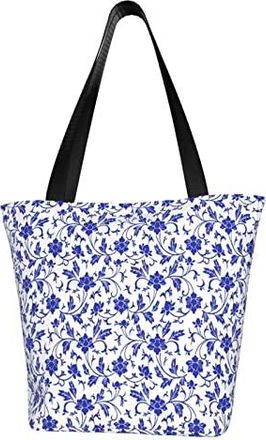 AOOEDM Fleur violette sac d&eacute;picerie r&eacute;utilisable sac &agrave; provisions sac &agrave; bandouli&egrave;re d&eacute;contract&eacute; sac &agrave; main pour hommes femmes sac de march&eacute; ECO sac de plage 