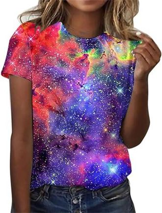 Generic Tee Shirt Femme Sport D&eacute;t&eacute; &Agrave; Manches Courtes Basic Hauts T Shirt D&eacute;t&eacute; Loisirs L&acirc;che Top De Mode Manches Courtes Chemise Chic Et &Eacute;l&eacute;gant Grande Taille 