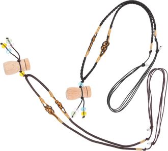 BESPORTBLE Cabilock 2 St&uuml;ck Pack Duft&ouml;l Diffusor Halsketten mit Holzanh&auml;nger Leere Parf&uuml;mflaschen Anh&auml;nger zum Aufh&auml;ngen im Auto Aromatherapie Dekoration mit Bau