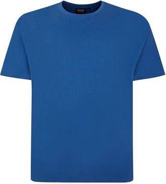 Espionage T015 T-shirt pour homme uni décontracté en coton à col rond 2-8XL, Royal 25, 8XL Grande taille