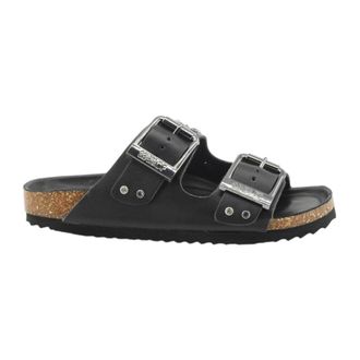 Colors Of California Femme, Chaussures, Noir, Taille: 38 EU Two Buckle Sandal