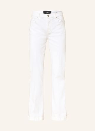 7 For All Mankind Flared Jeans Dojo Tailorless weiss