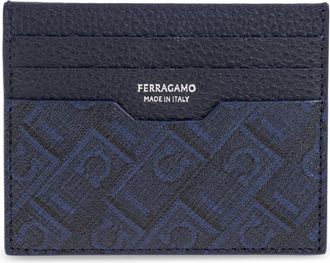 Ferragamo Homme, Accessoires, Bleu, Taille: ONE Size Porte-cartes Monogram
