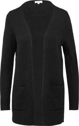 s.Oliver Lange Damen Strickjacke (DE/NL/SE/PL, Numerisch, 40, Regular, Regular, schwarz)