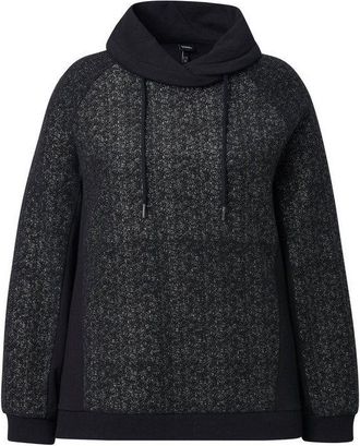 Ulla Popken Sweatshirt Sweatshirt Glitzereffekt Stehkragen Langarm