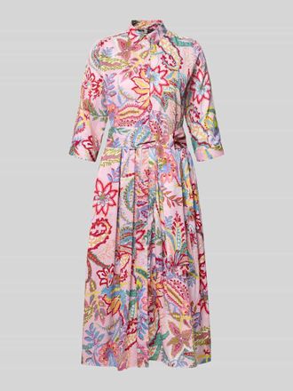 Milano Hemdblusenkleid mit Bindeg&uuml;rtel