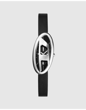 Diesel montre Femme D-era &agrave; deux aiguilles, bracelet cuir noir - BLACK
