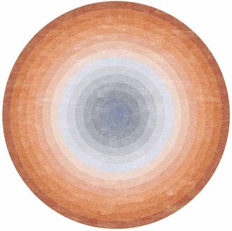 Generic L&auml;ufer Kreisteppiche f&uuml;r Wohnzimmer modern minimalistisch 80cm 100cm 120cm 140cm 160cm 180cm 200cm Orange Grau Blau Teppiche f&uuml;r Wohnzimmer Garderobe 