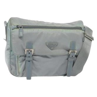 Prada Pre-owned Nylon Umh&auml;ngetasche - - Pre-owned - Damen - Blau - ONE SIZE