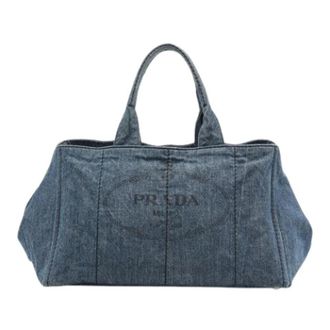 Prada Pre-owned Sac cabas en denim - Femme - Pre-owned - Bleu - Taille: ONE Size