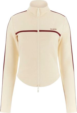 Guess Femme, Sweatshirts et sweats &agrave; capuche, Beige, Taille: 44 FR Full Zip SweaT-shirt