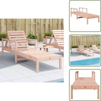 vidaXL Chaise longue 199,5x62x55 cm bois massif de douglas - Chaises Longues - Chaises Longues Pliantes - Bains De Soleil - Mobilier De Jardin - Salon De