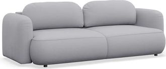 Selsey Sofa mit Schlaffunktion und Bettkasten 253 x 110 cm Hellgrau Chenille - Schlafsofa & Couch mit DL-Automatik, gro&szlig;e Schlafcouch 165x205 cm, 3-Sitzer So