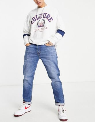 Levi's 502 hi-ball - Jean fusel&eacute; - Bleu marine