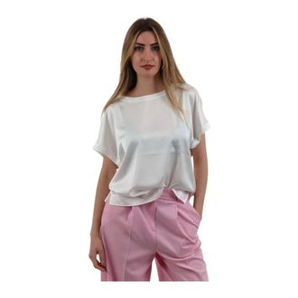 Emme Di Marella Emme DI Marella, Femme, Blouses et Chemises, Blanc, Taille: 46 FR Ramo Raso Stretch Blouse