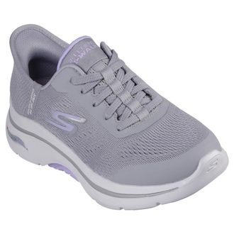 Skechers Damen Go Walk Arch Fit 2.0 Valencia Hands Free Slip-ins Sneaker, Grau/Lavendel, 41 EU
