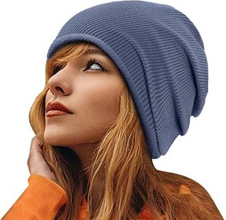 Generic Chapeau dhiver en laine pour femme - Bonnet surdimensionn&eacute; en tricot chaud - Convient pour temps froid - Taille unique, GY1., Taille unique