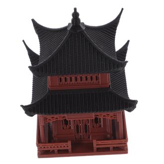 Cabilock Landschaftsdekoration Miniatur-Aquarium Ornament Pavillon Im Chinesischen Stil